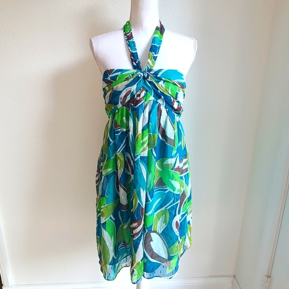 Milly of New York | Dresses | Milly Silk Halter Dress Large 2 | Poshmark